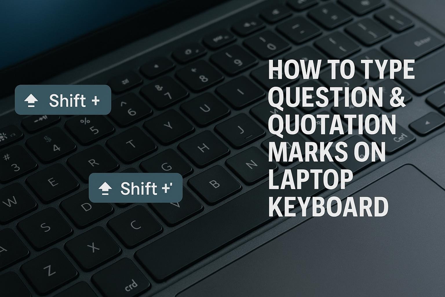 How to Type Question & Quotation Marks on Laptop Keyboard – Ultimate ...